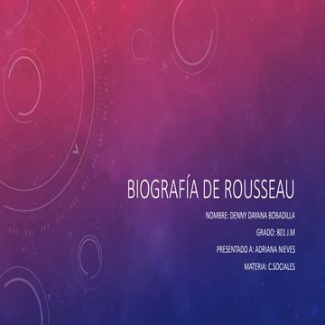 Biografía de rousseau | PPTX