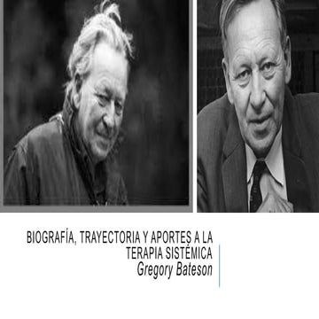 Biografía Gregory Bateson sistémica familiar | PPTX