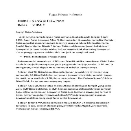 Biografi Raisa | PDF