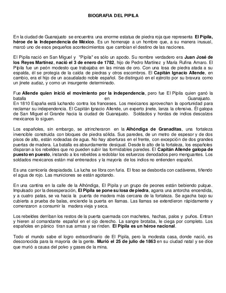 Biografia del pipila