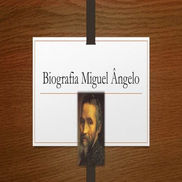 Biografia miguel angelo | PPT