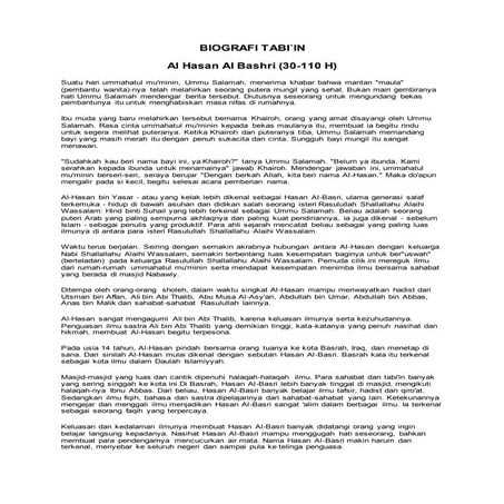 Biografi imam hasan al basyri | DOCX