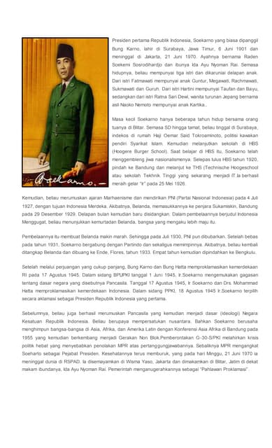 ppt biografi soekarno | PPTX