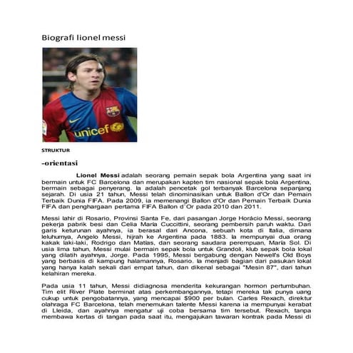 Biografi lionel messi | DOCX