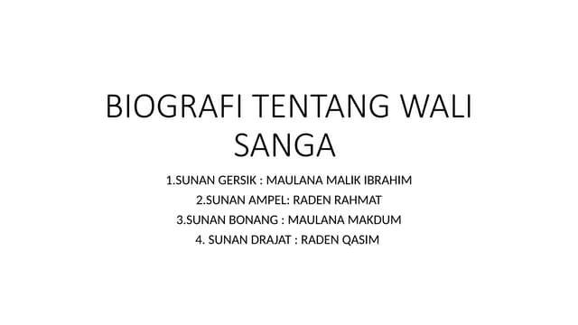 Mengenal wali songo | PPT