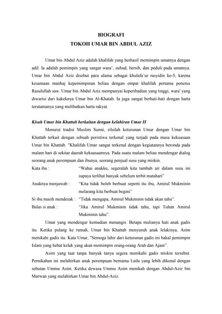 Power poin umar bin abdul aziz | PPT