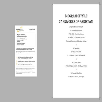 Biogram of wild_carnivores of Pakistan | PDF