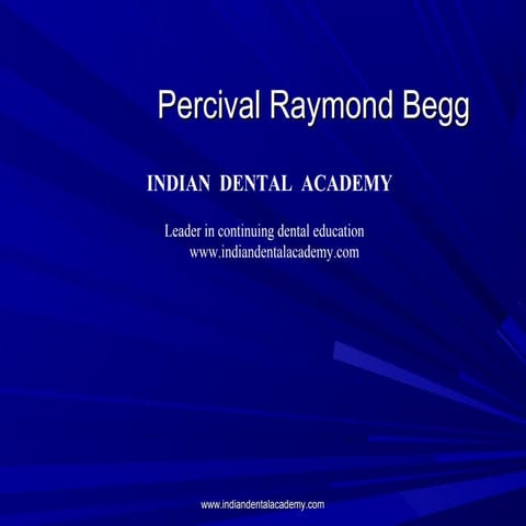 Biographical account of dr begg (2) /certified fixed orthodontic ...