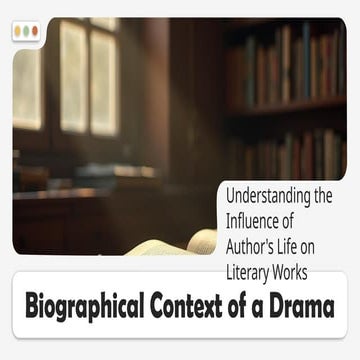 Biographical Context of a Drama english subject | PPTX