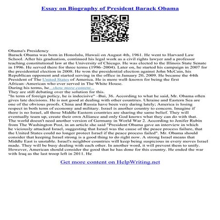 Biographical Essay Sample | PDF