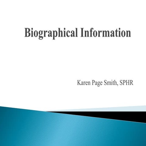 Biographical Information | PPT