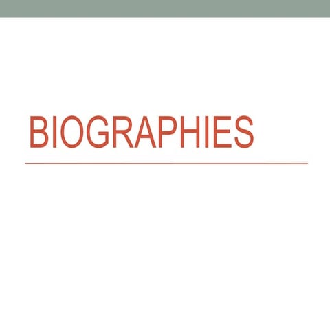 Autobiography and biography | PPTX