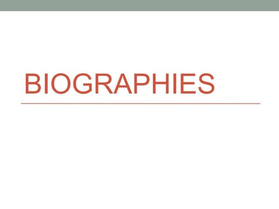 Ten Elements of Biography | PPT