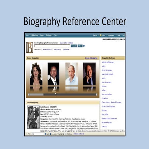 Biography Reference Center | PPT