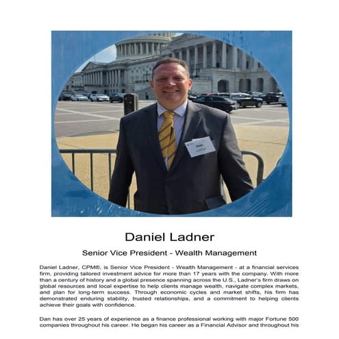 Biography and career history of Daniel Ladner | PDF