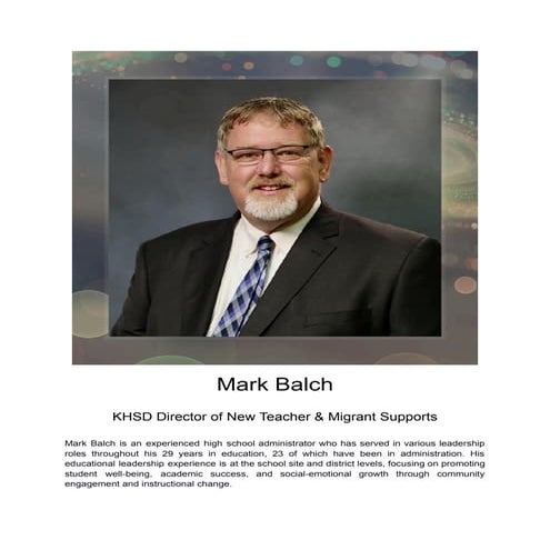 Biography and Professional Career of Mark Balch | PDF