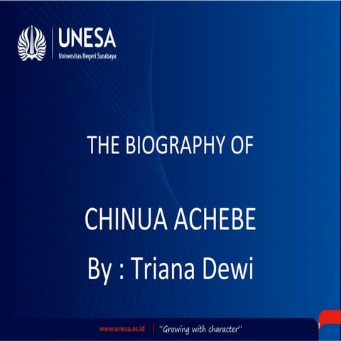 Biography chinua achebe | PPT