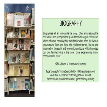 Biographies in the NZSG Library are a rich resource | PDF