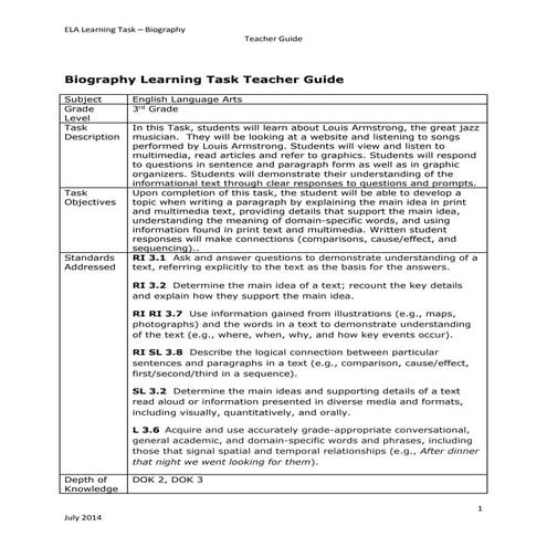 Biography lt teacher guide | DOCX