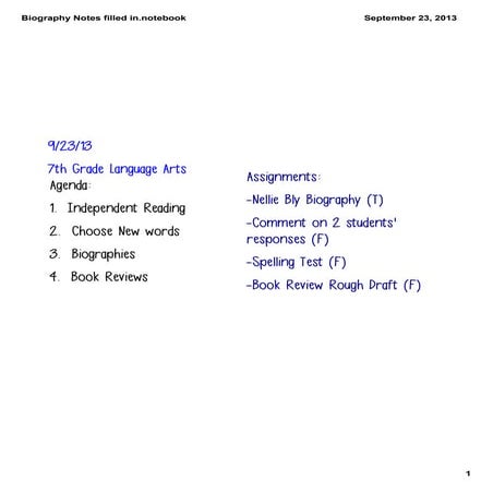 Biography notes | PDF