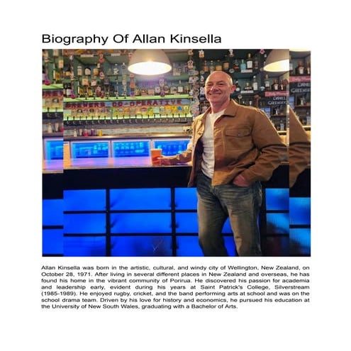 Biography Of Allan Kinsella | Director Assurance,Ministry for Primary ...