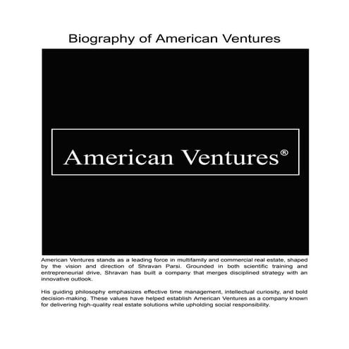 Biography of American Ventures | PDF