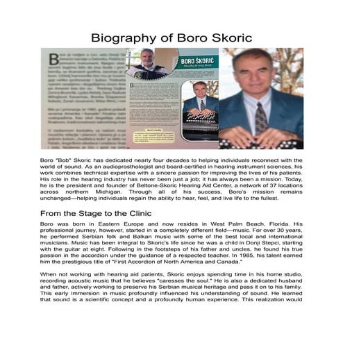 Biography of Boro Skoric | PDF
