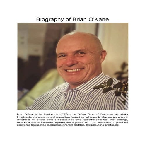 Biography of Brian O'Kane CEO of Klarke Investments.pdf