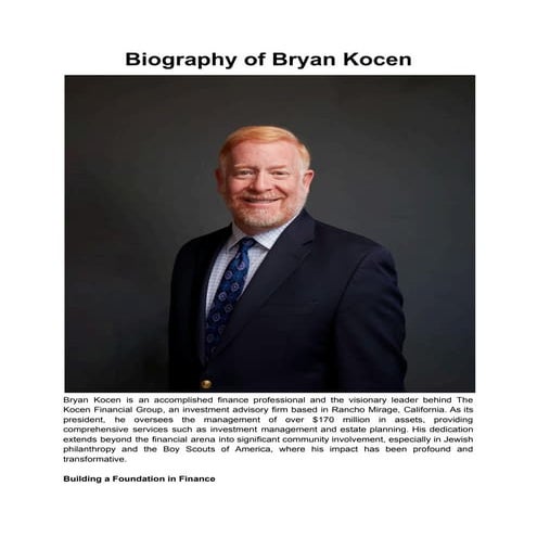 Biography of Bryan Kocen | PDF
