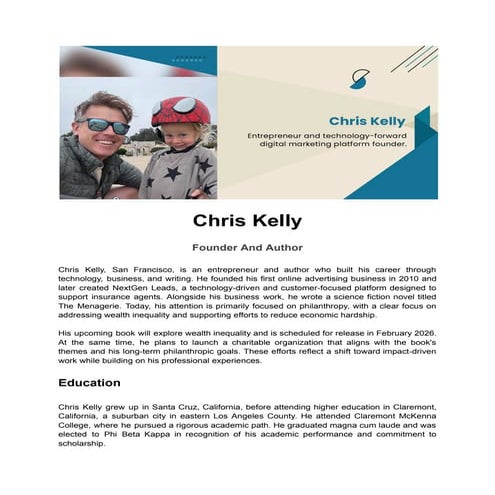 Entrepreneur and author Chris Kelly founded NextGen Leads | PDF