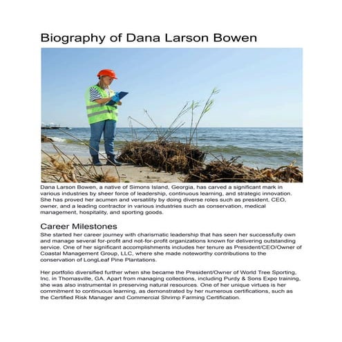 Biography of Dana Larson Bowen. pdffffff | PDF