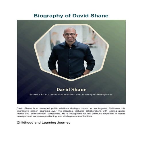 Biography of David Shane | PDF