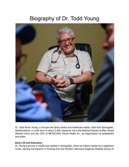 Dr. Todd Young, Medical director/ ceo - health care