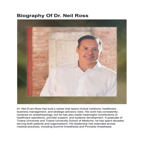 Dr. Neil Ross helps practices balance compliance with patient-centered ...