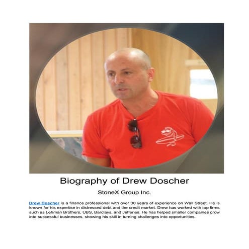 Biography and Professional Career of Drew Doscher | PDF