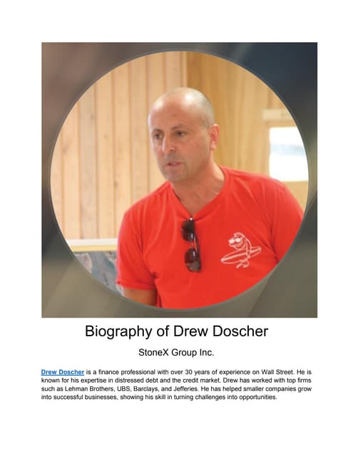 Drew Doscher, Finance, entertainment, food and beverage