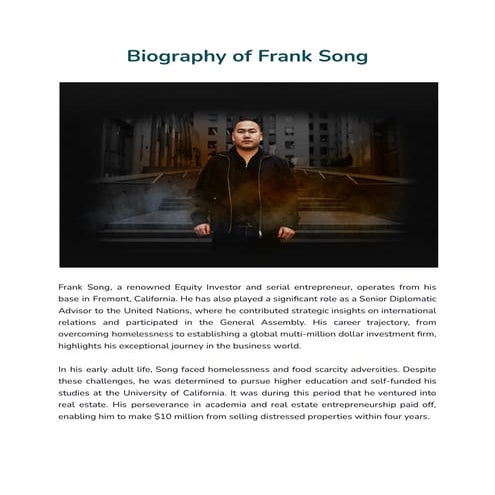Biography of Frank Song | PDF
