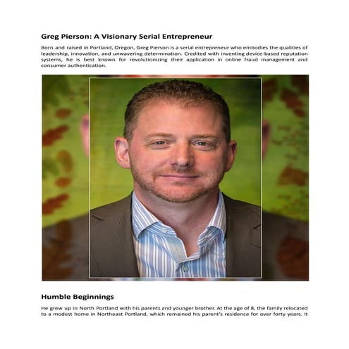 Biography of Greg Warnock, Co-Founder, Managing Director at Mercato ...