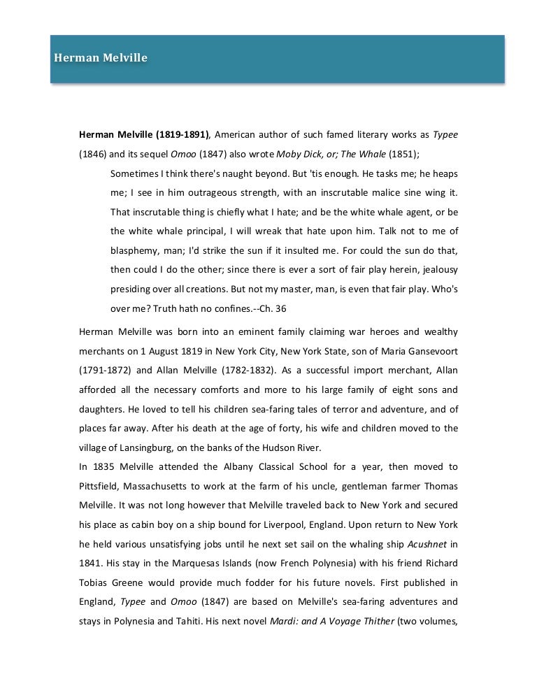 Biography of herman melville