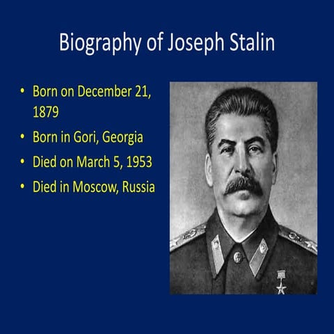 Biography of joseph stalin | PPTX