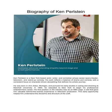 Biography of Ken Perlstein | PDF