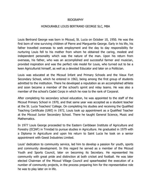 Augustine Skerritt's Biography | PDF