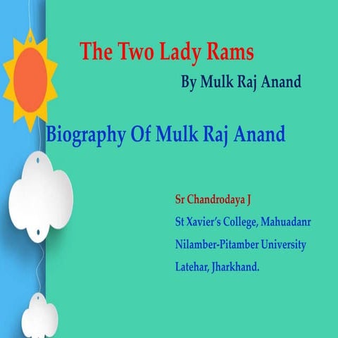 Biography of mulk raj anand. | PPTX | Sikhism | Religion & Spirituality