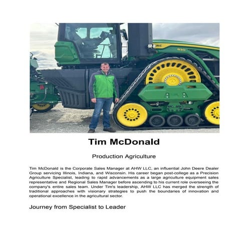 How Tim McDonald's Leadership is Shaping the Future of Agriculture at ...