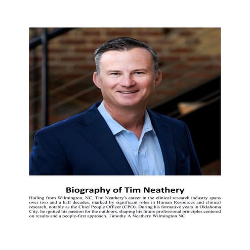Biography and career About Tim Neathery. | PDF