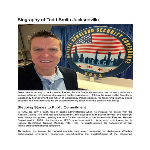 Biography of Todd Smith Jacksonville | PDF