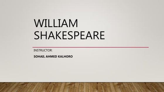 Shakespeare Background | PPT