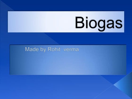 Biogas production | PPT