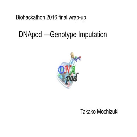 DIYA: An annotation pipeline for any genomics lab | PPTX