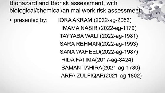 Lecture 1 introduction of biosafety & biosecurity | PPT